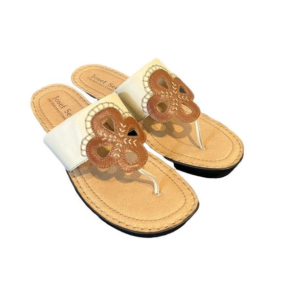 Josef Seibel | Shoes | Nwob Joseph Seibel Brown White Floral Leather ...
